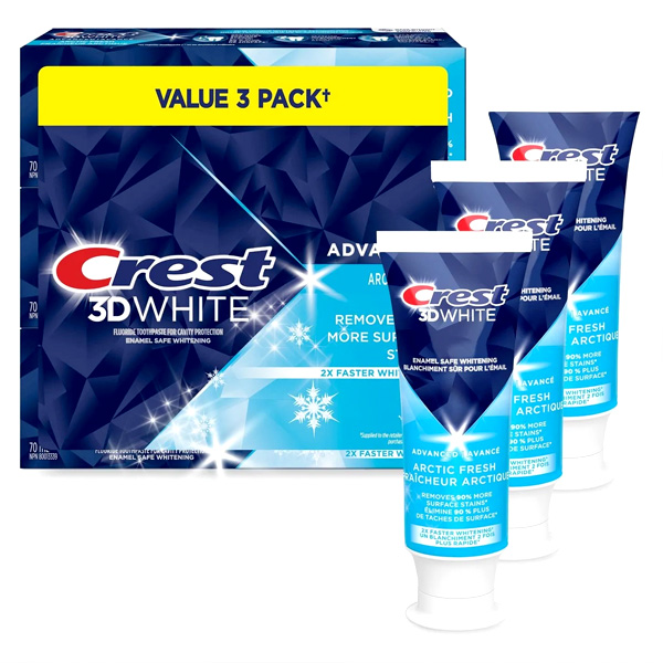 Crest 3D White Arctic Fresh Whitening Toothpaste 3 Multi Pack